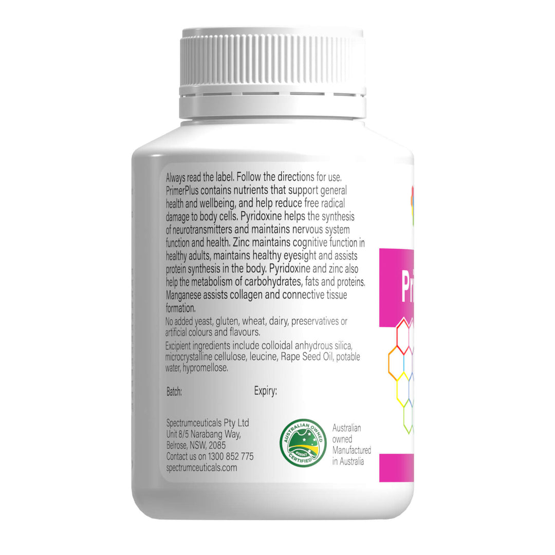 Spectrumceuticals PrimerPlus 90 caps – The Compounding Pharmacy of Australia